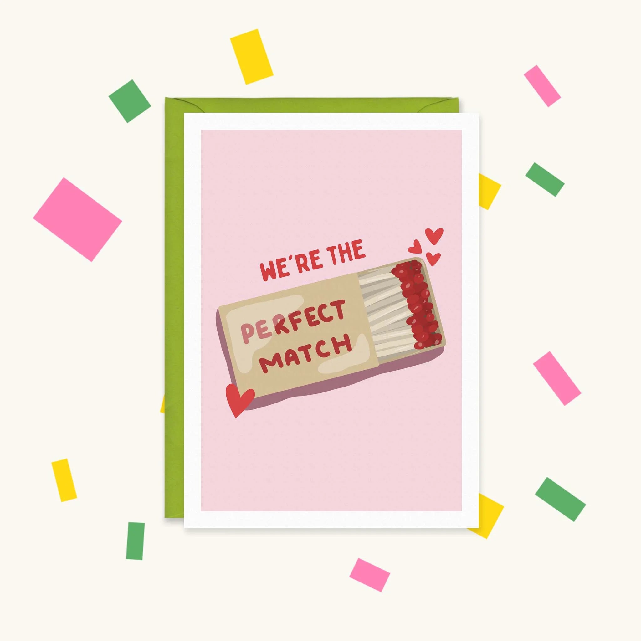 We're The Perfect Match – Funny Greeting Card | Happy Cacti