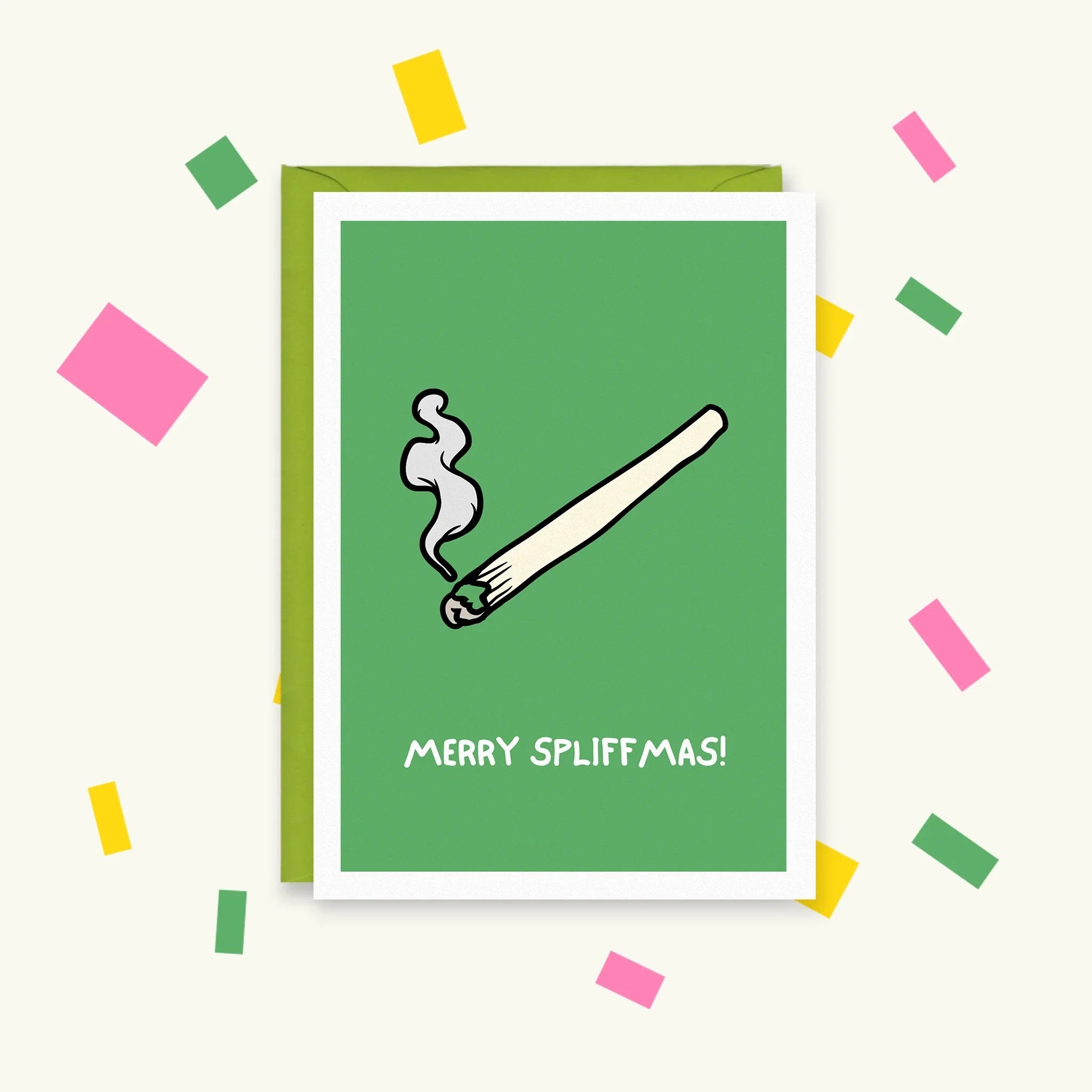 Merry Spliffmas – Funny Greeting Card – Happy Cacti